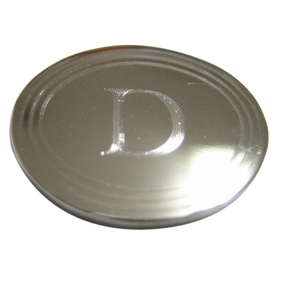 Kiola Designs | Other | Silver Toned Etched Oval Letter D Monogram ...